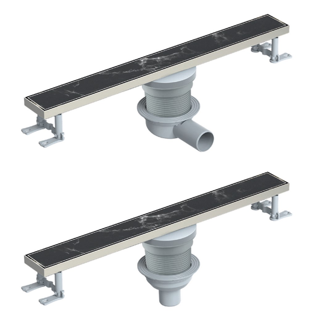 PASLANMAZ KASALI, SERAMİK UYUMLU, YÜKSEKLİK AYARLI DUŞ KANALI - Luva Drains